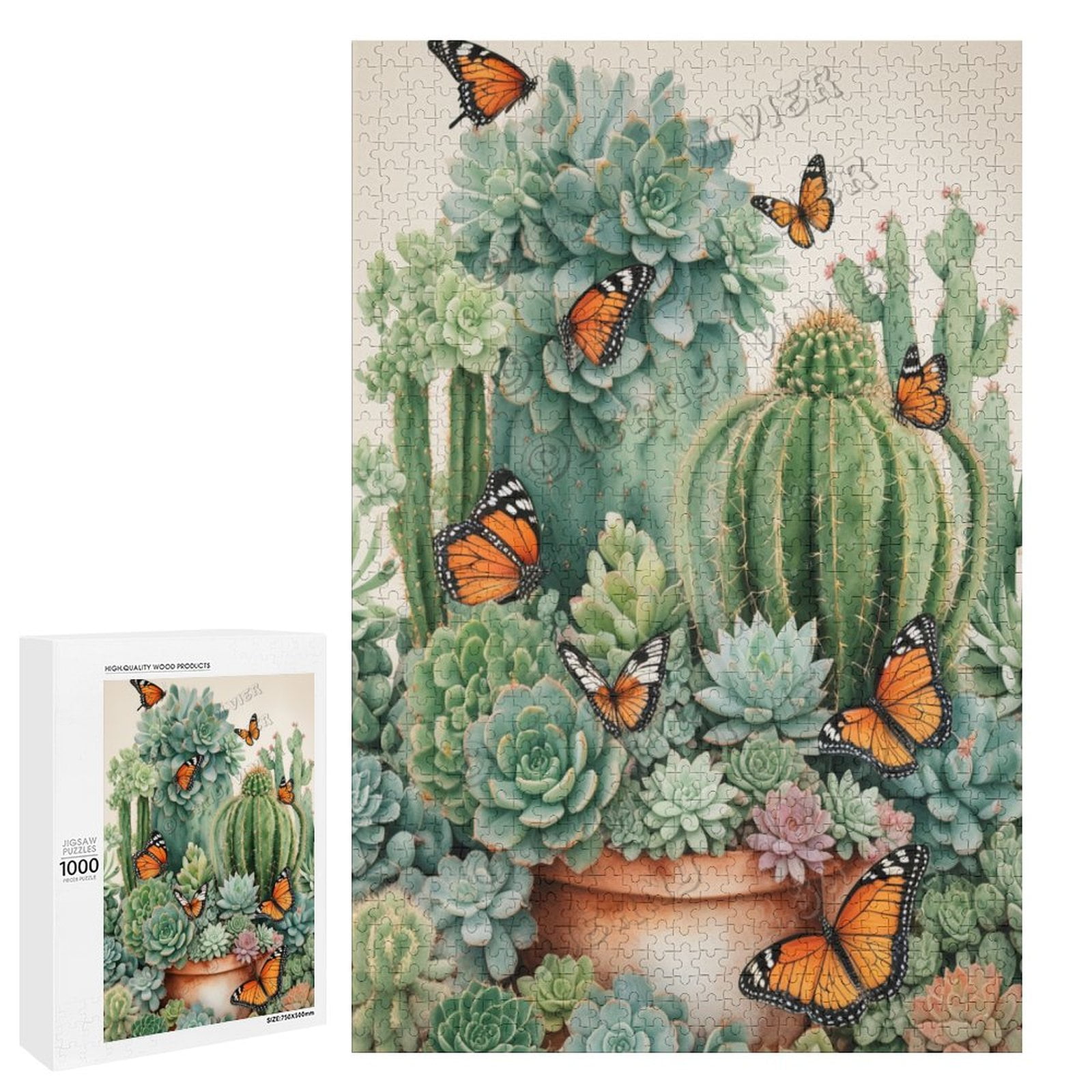 Cactus and Succulent Decor – 1000 Piece Jigsaw Puzzle for Plant Lovers ...