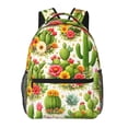 Cactus Succulent Pattern Backpack Lightweight Travel Bag for Men and ...
