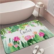 3.3x2.2ft Tufted Monstera Leaf Shaped Area Rug Machine Washable Bath ...