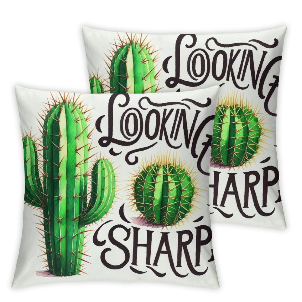 Cactus Succulent Potted Plants Pillow Covers Summer Garden Decorative ...