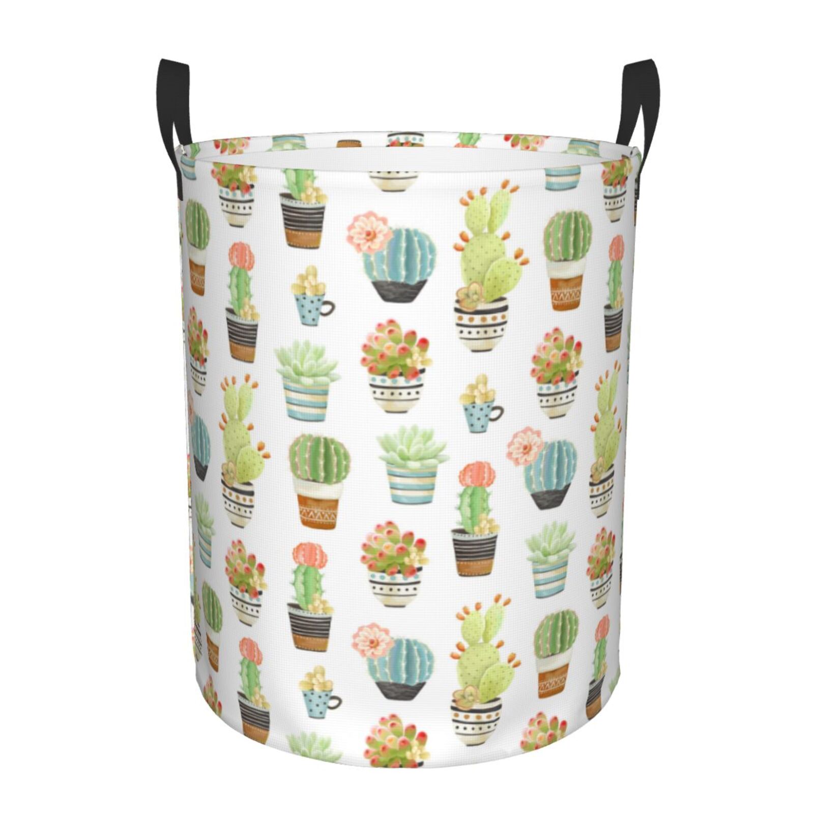 Cactus Succulents potted plant Laundry Basket with Handles ...