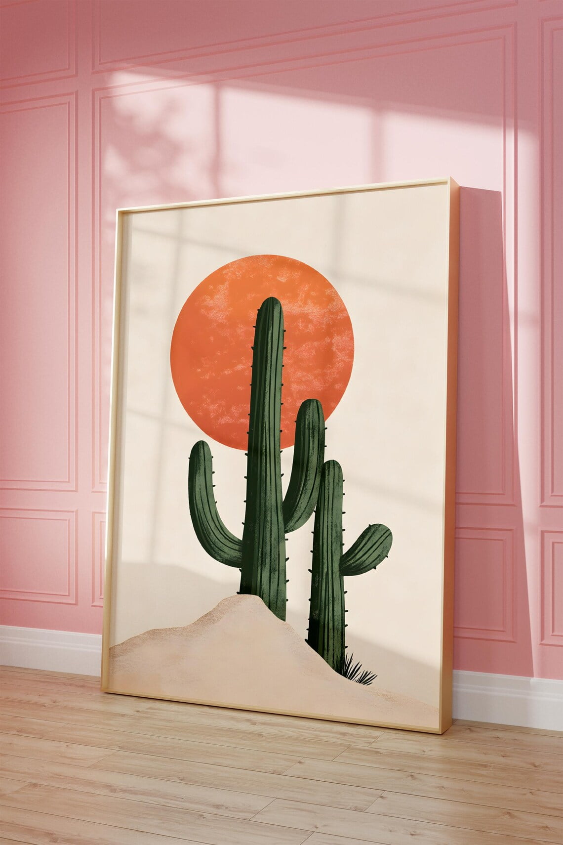 Cactus Sunset Art, Cactus Flower Art Southwestern Decor, Cactus Print ...