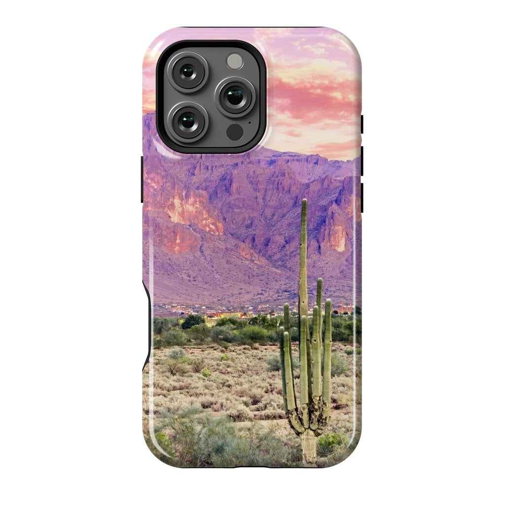 Cactus Sunset Desert Landscape Phone Case for iPhone 11 12 13 14 15 16 ...