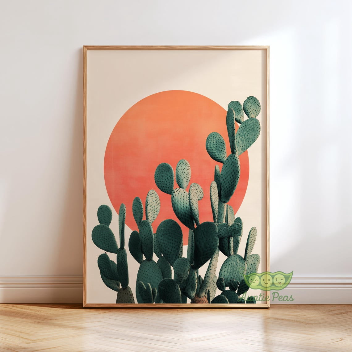 Cactus Sunset Minimalist Western Modern Botanical Warm Neutral Desert ...