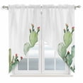 Cactus Swag Curtain Valance for Window 2 Panels Tropical Plants ...