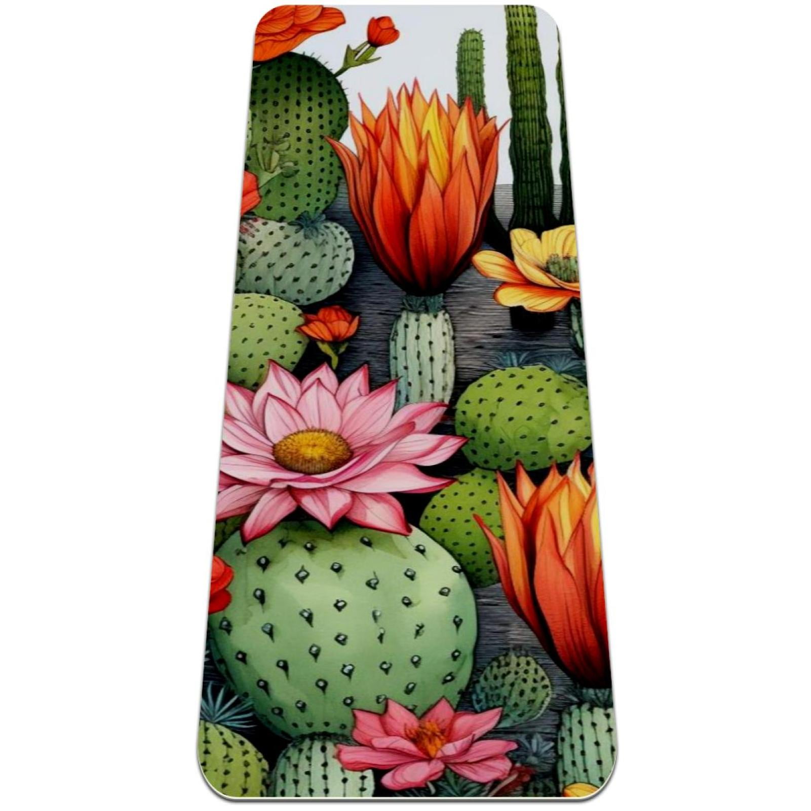 Cactus TPE Yoga Mat - Lightweight & Exercise Mat for Yoga & Pilates ...