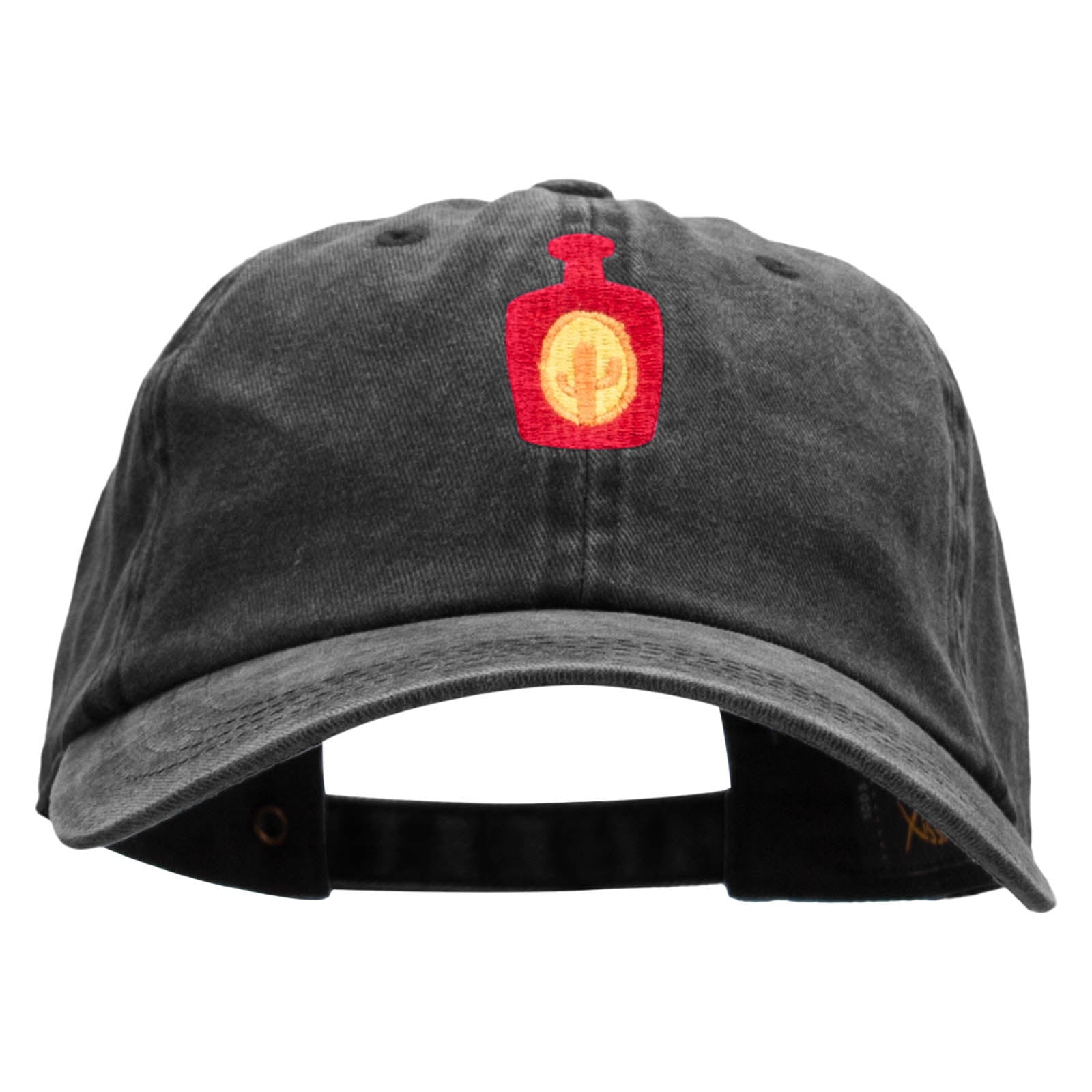 Cactus Tequila Bottle Embroidered Unstructured Cotton Cap - Black OSFM ...