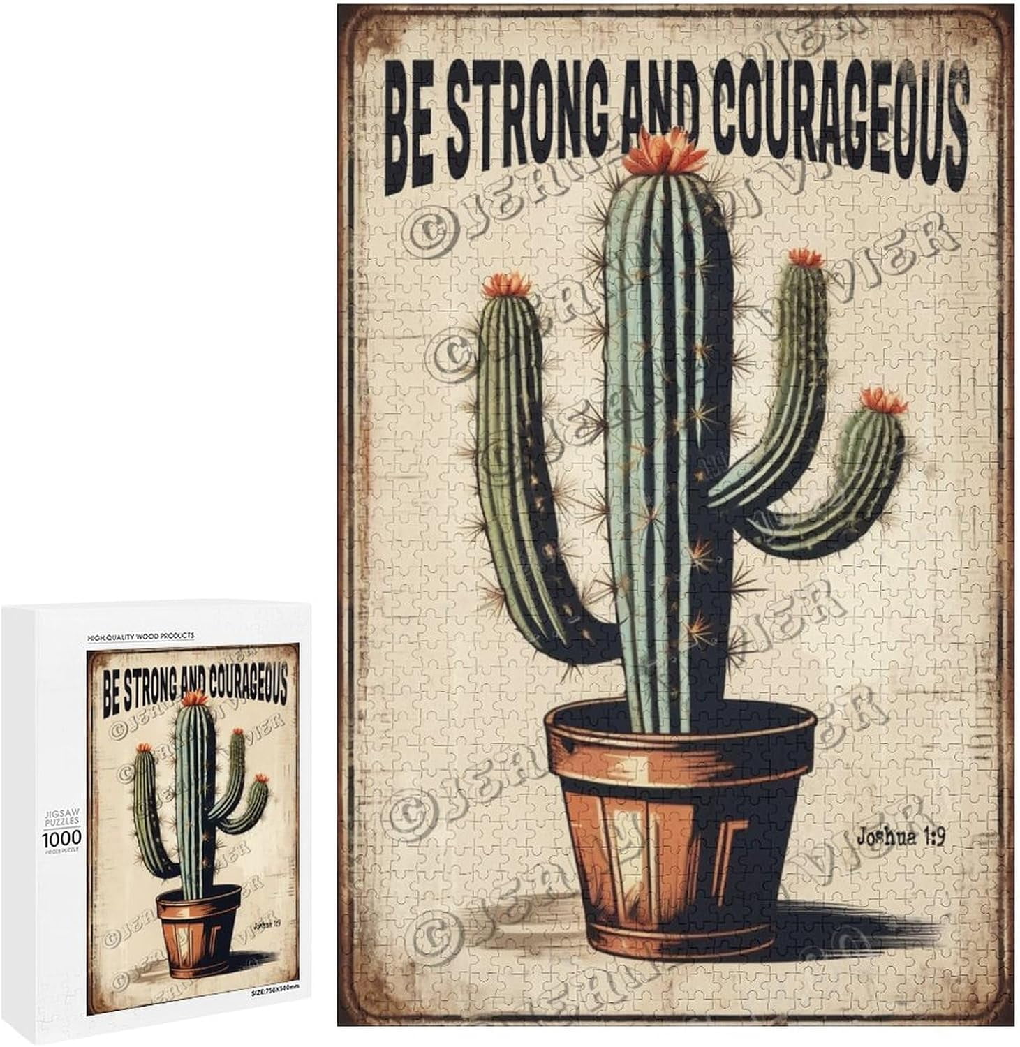 Cactus Themed Jigsaw Puzzles 1000 Piece for Adults Families Challenging ...