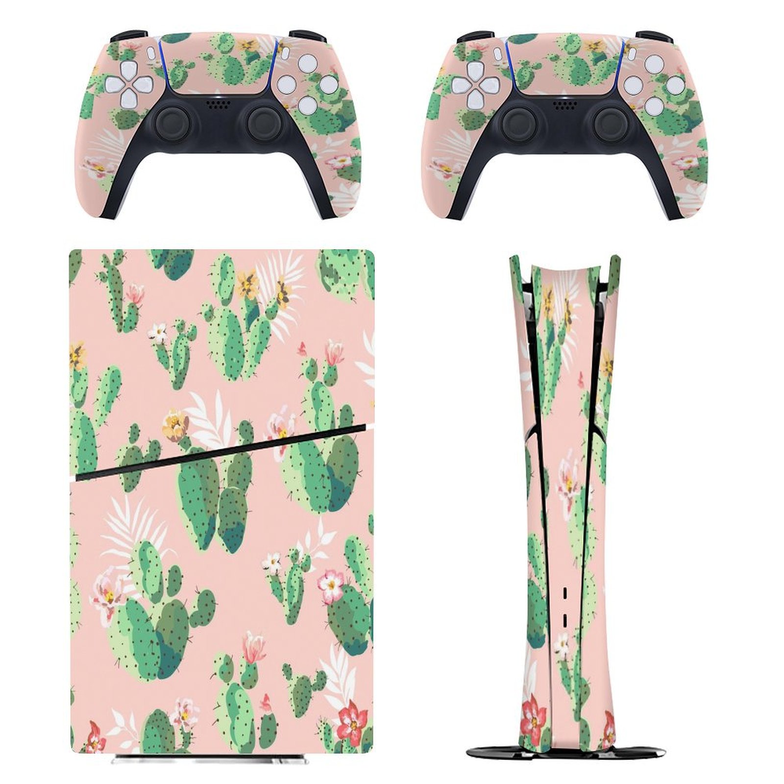 Cactus, Tropical, Pink PS5/PS5 Slim Digital Disc Skin Sticker For ...