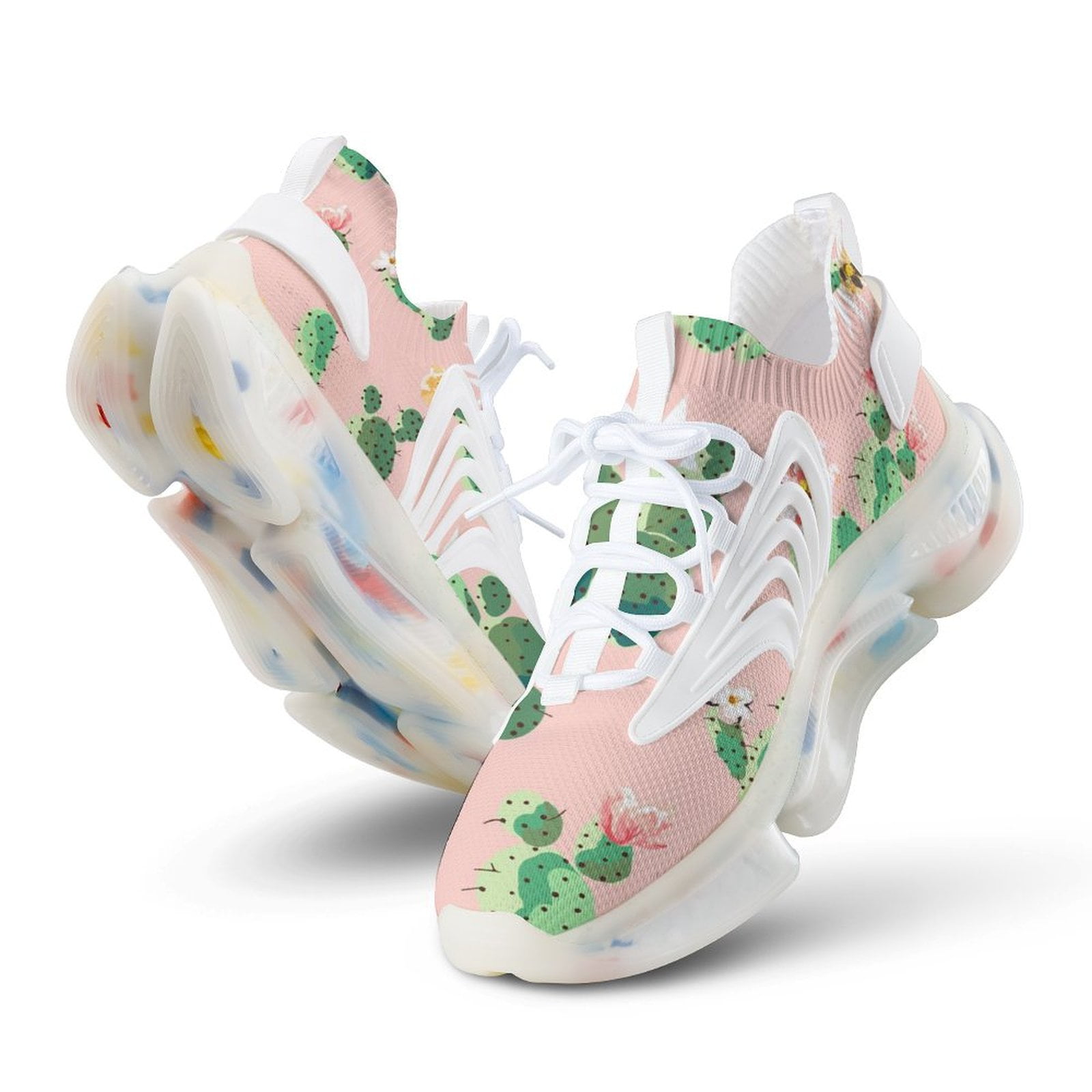 Cactus, Tropical, Pink Walking Shoes for Men Woman Lightweight Tennis ...