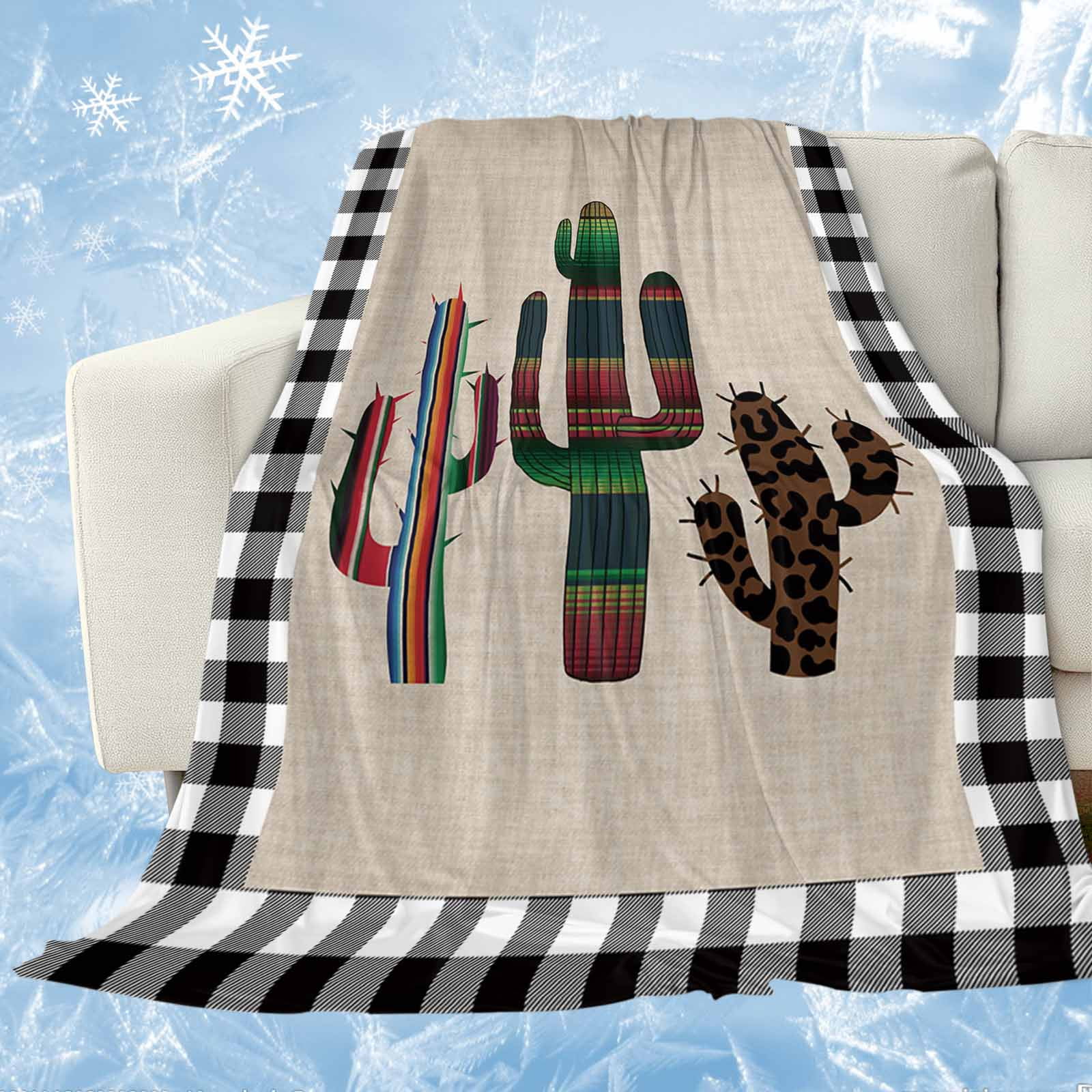 Cactus Tropical Plant Cooling Blanket, Lightweight Breathable Summer ...