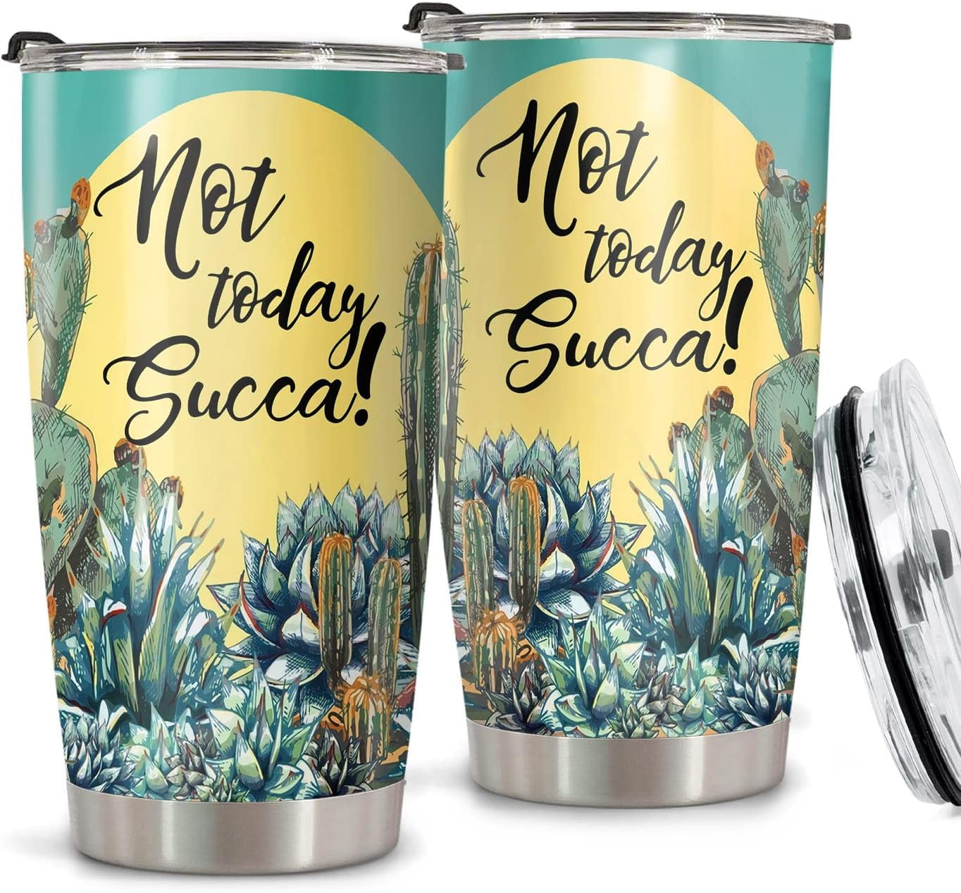Cactus Tumbler 20 Oz With Lid, Cactus Drink Tumbler Isolated Stainless ...
