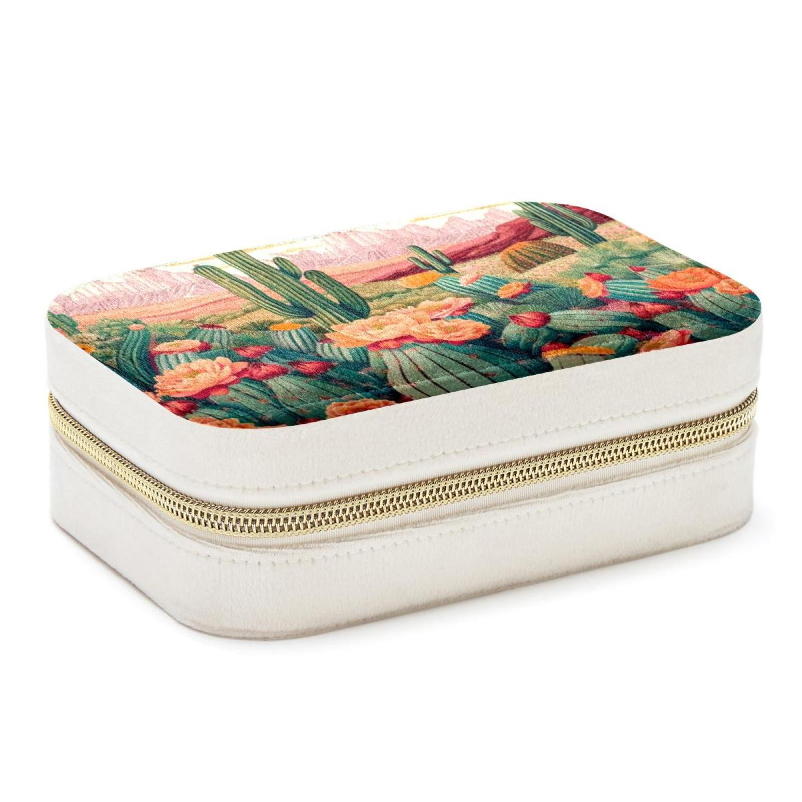 Cactus Velvet Portable Storage Box with Removable Compartment, Gift ...