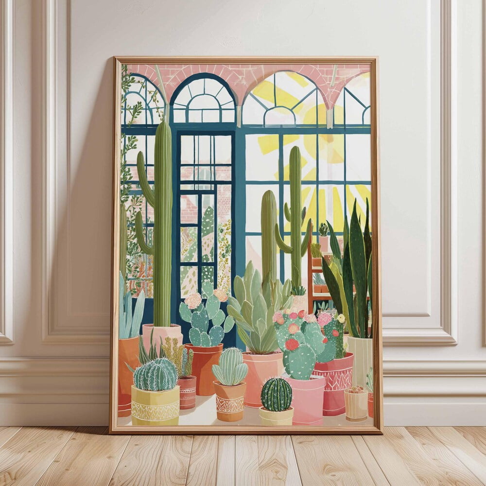 Cactus Wall Art Print Succulent Poster Greenhouse Botanical ...