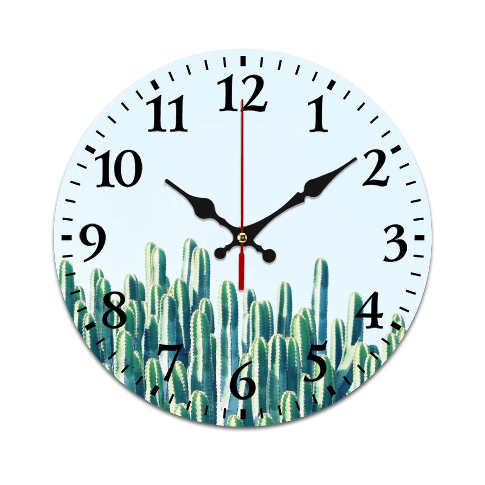 Cactus Wall Clock Modern Design Clocks Wall Hanging Home Office School ...