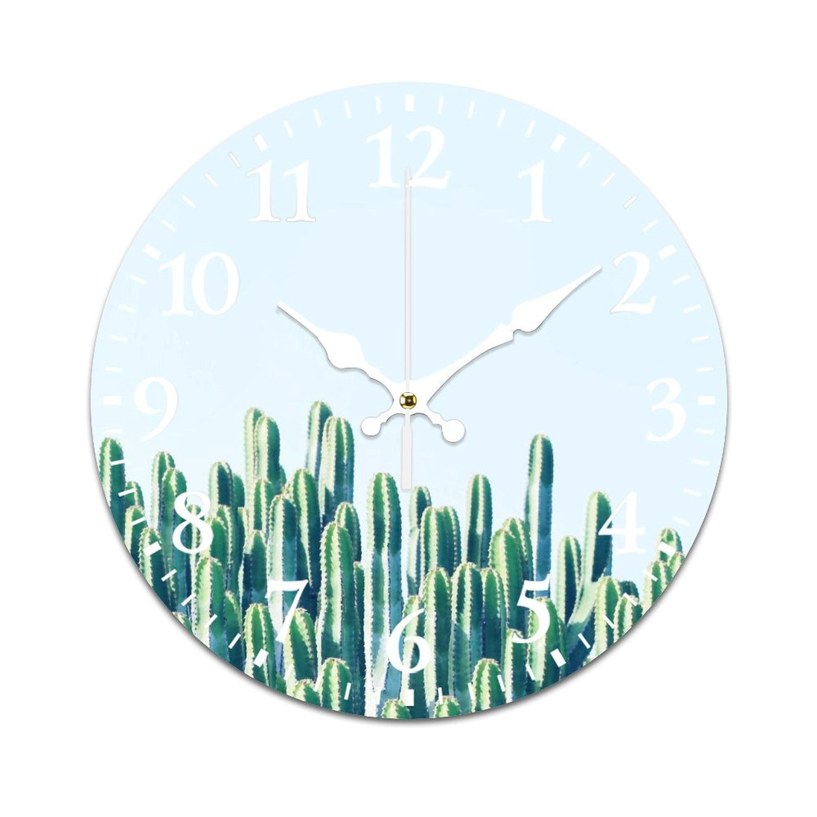 Cactus Wall Clock Modern Design Clocks Wall Hanging Home Office School ...