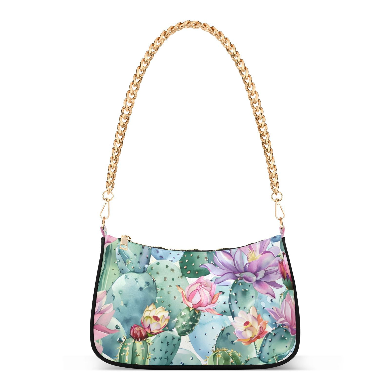 Cactus Watercolor PrintWomen Small Shoulder Bag Crossbody Tote Hobo ...