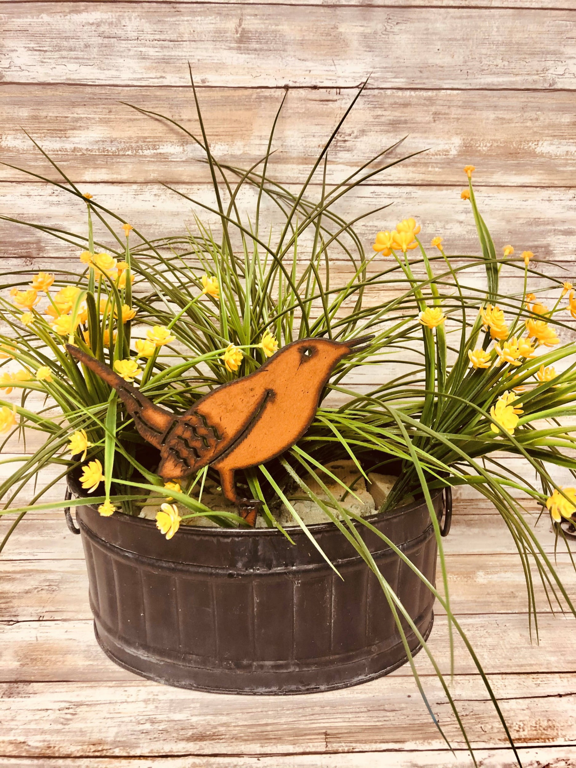 Cactus Wren Rusty Garden Bird Yard Art - Walmart.com