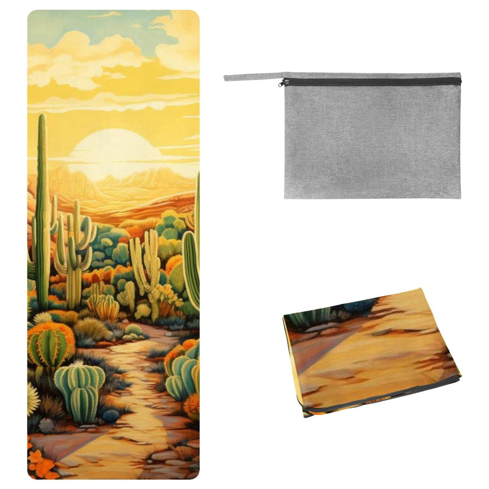 Cactus Yoga Towel with Storage Bag, 72.8"x26.8", Suitable for Yoga ...