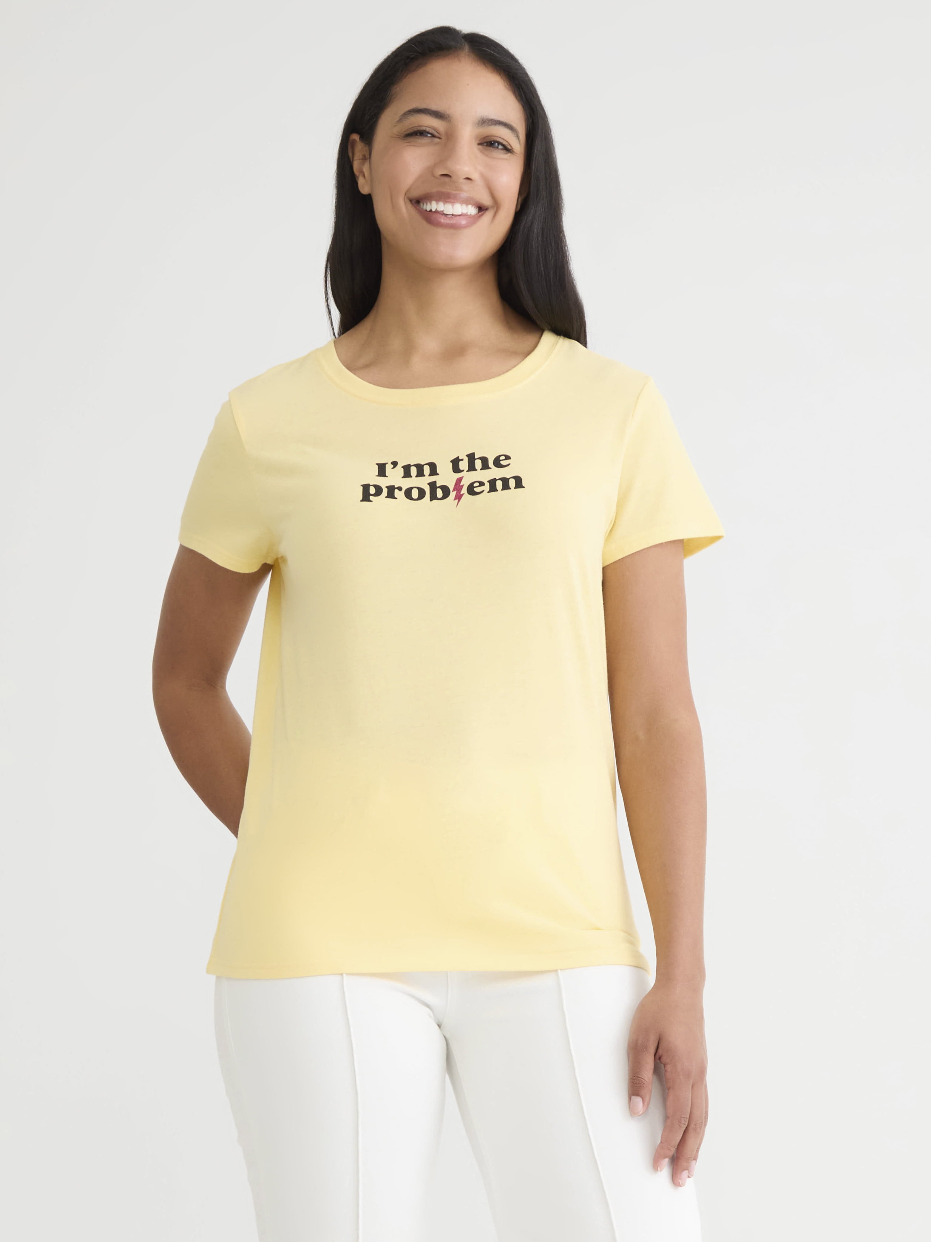 Cactus and Pearl Women's I'm The Problem Graphic Tee, Sizes XXS-XXL ...