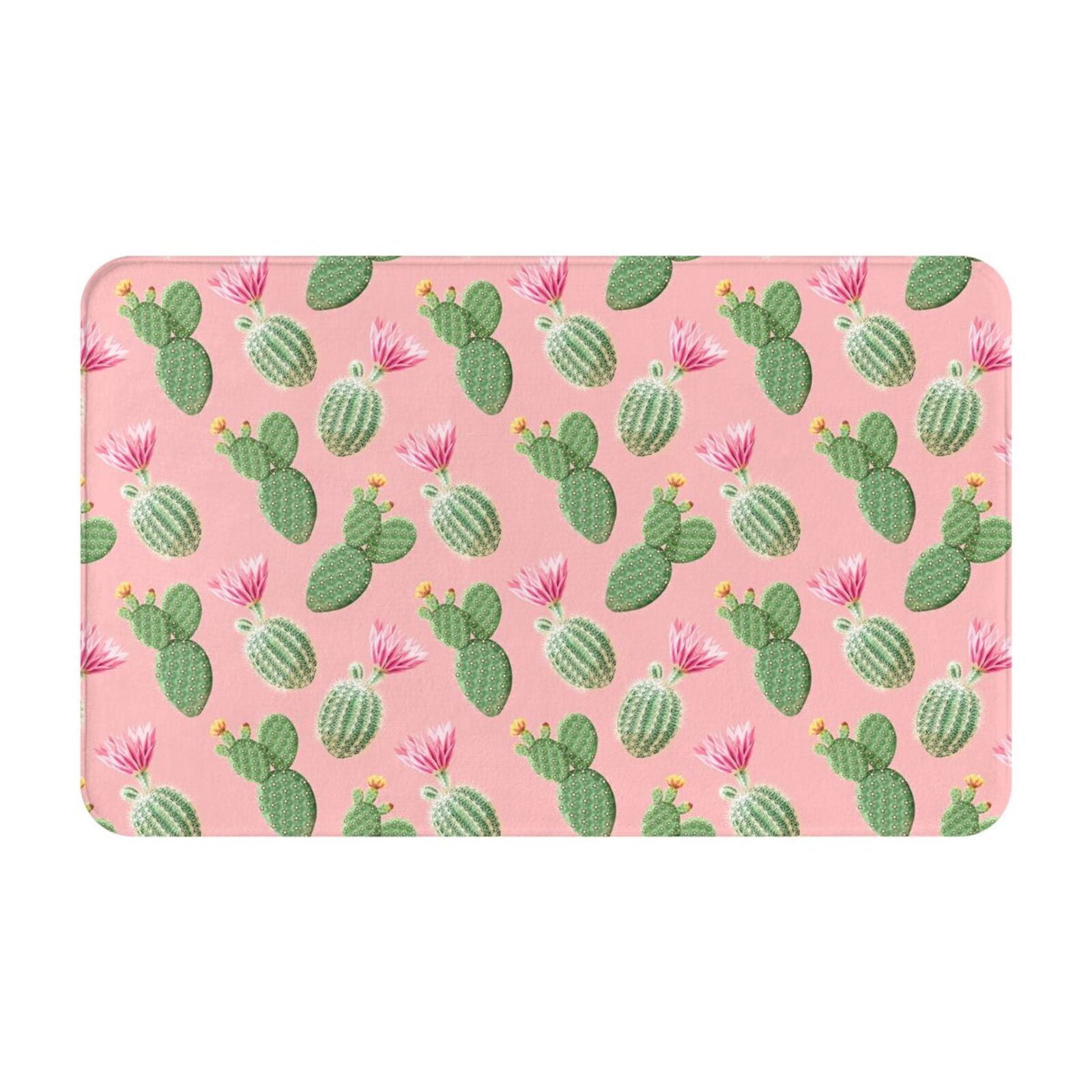 Cactus blooming pink Outdoor Indoor Door Mat, Non Slip Bath Mat ...