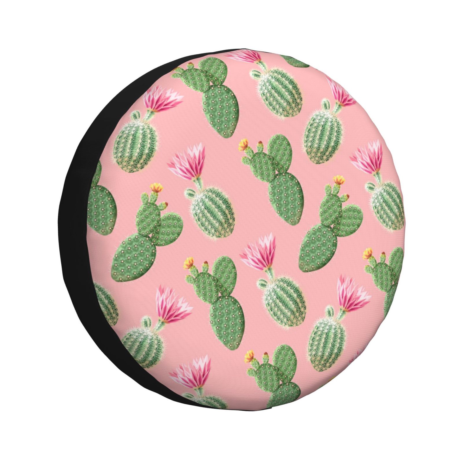 Cactus blooming pink Spare Tire Cover for Trailer Camper RV Truck SUV ...