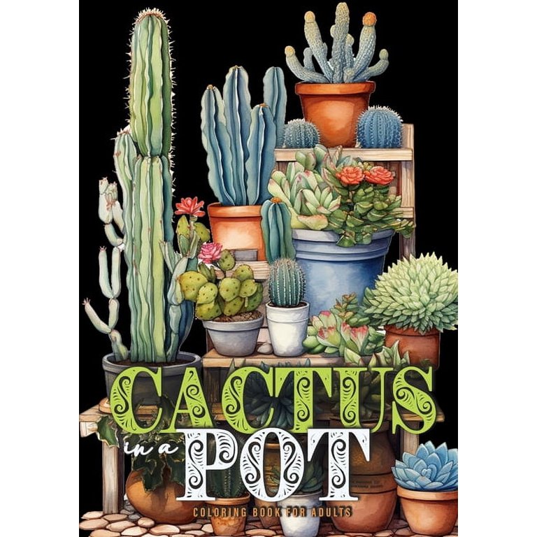 adult coloring pages cactus