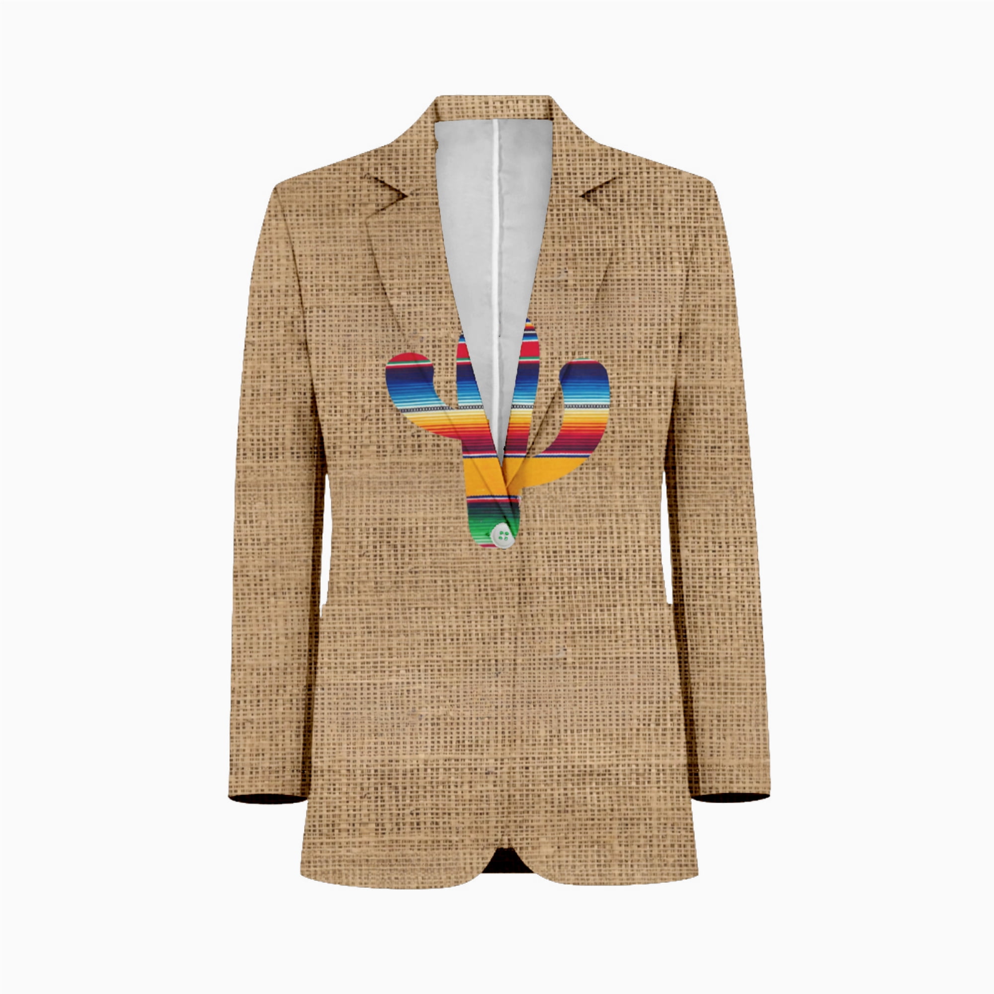 Cactus linen background Mens Suits Shawl Collar Slim Fit Suit Mens ...