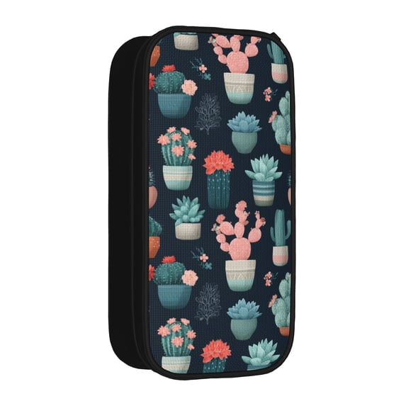Cactus pattern designPencil Case,Double Layer Pencil Pouch Organizer ...