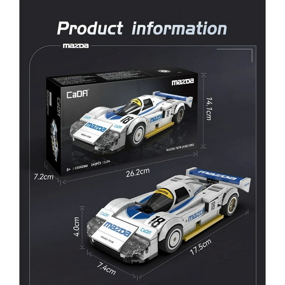 Cada 1:24 Technical Drift Racing Car C42 Sports Car Model Building ...
