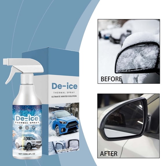 Cadancy Car De-Icer Spray 120ml, Windshield Ice Melt Solution for ...