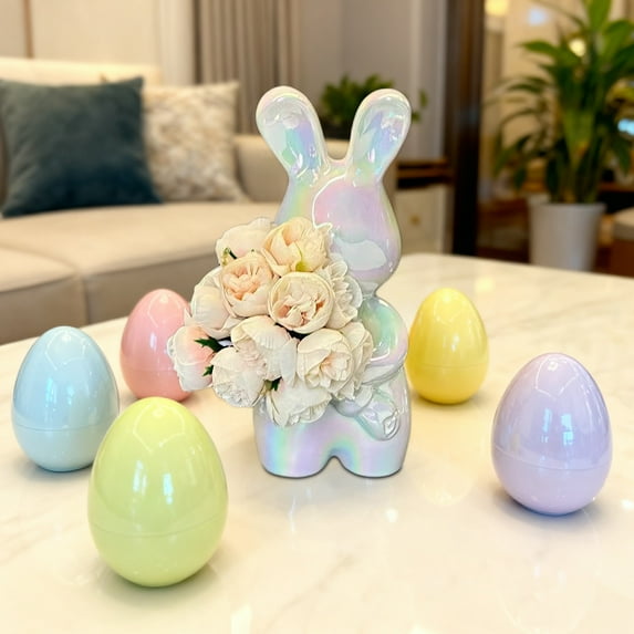 Cadancy Ceramic Rabbit Vase Easter Table Decorations Cute Bunny Decor ...