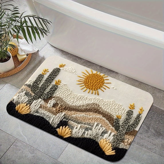 Cadancy Cute Pattern Welcome Door Mat Diatomite Non Slip Absorbent ...