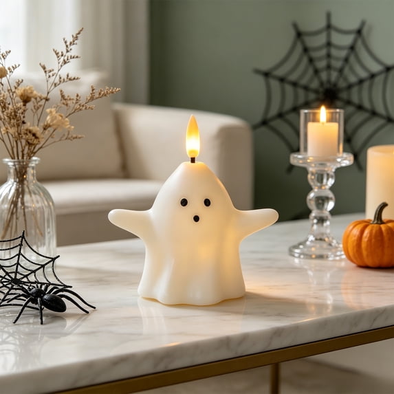 Cadancy Halloween Decorations Ghost LED Light Up Figurine Battery ...