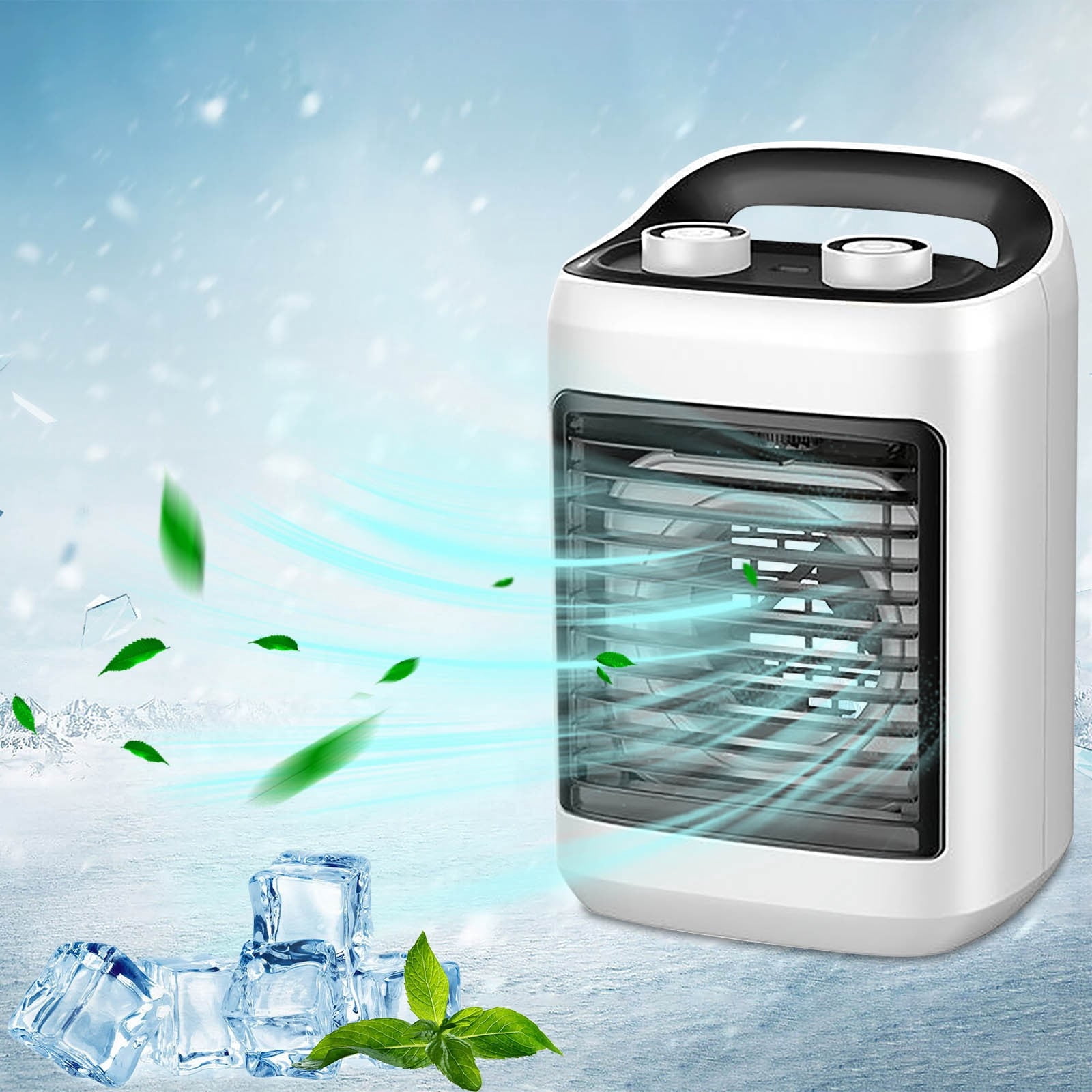 Cadancy Mini Air Conditioner Portable Cooling Fan, USB Desktop Air ...