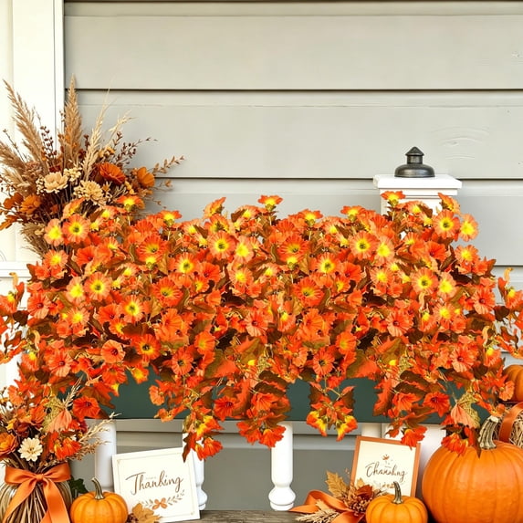 Cadancy Thanksgiving Artificial Flowers for Front Door Outdoor Porch ...