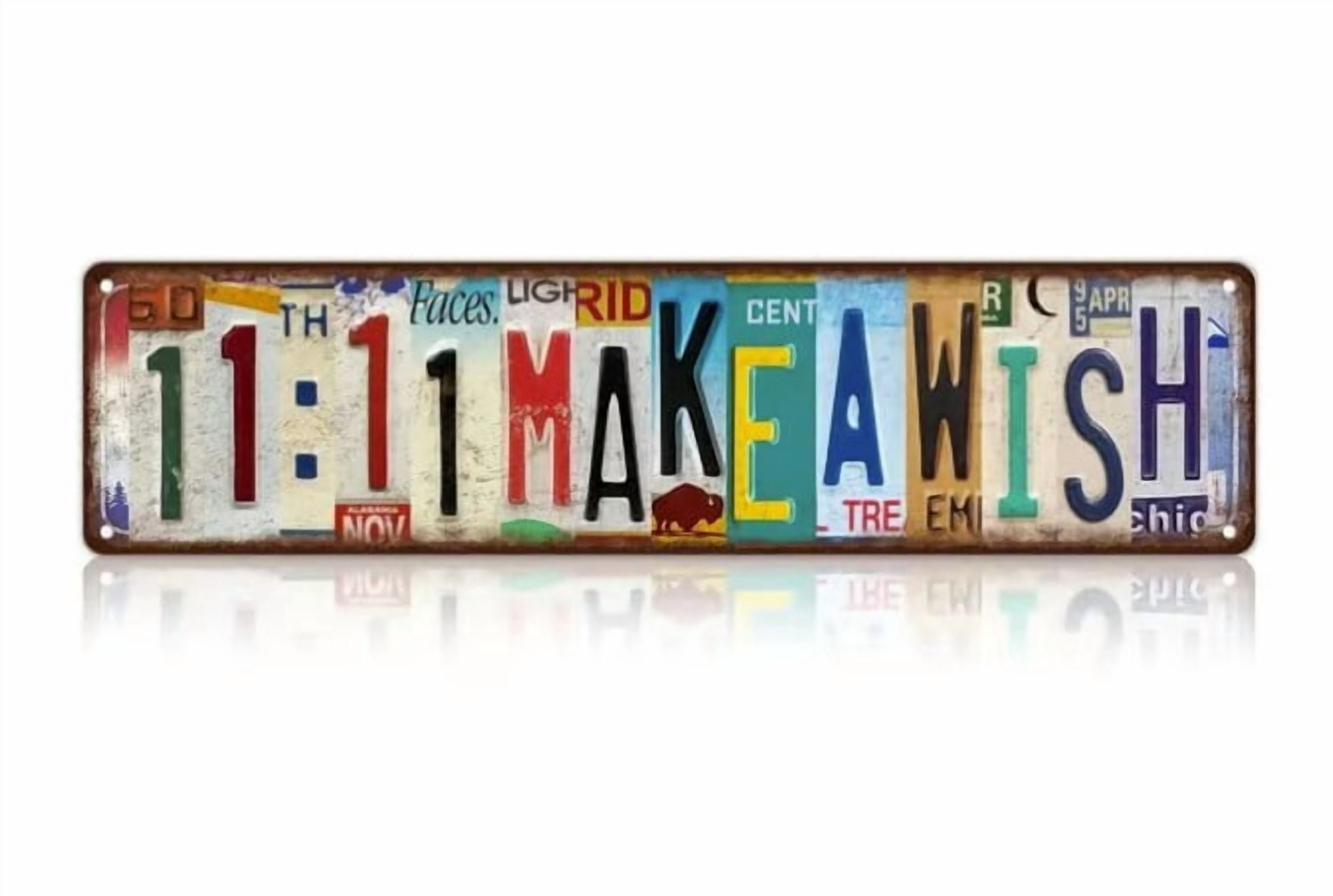 Cadancy Vintage Metal Tin Sign Retro Street License Plate Wall Decor ...