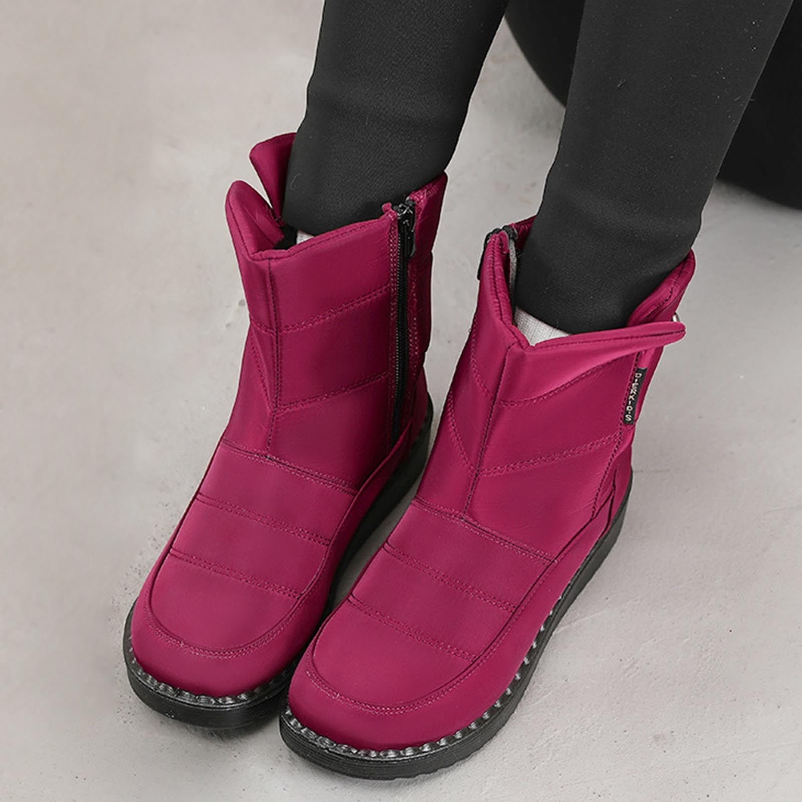 Cadancy Women's Winter Boots Waterproof Nonslip Furry Lining Snow Ankle ...