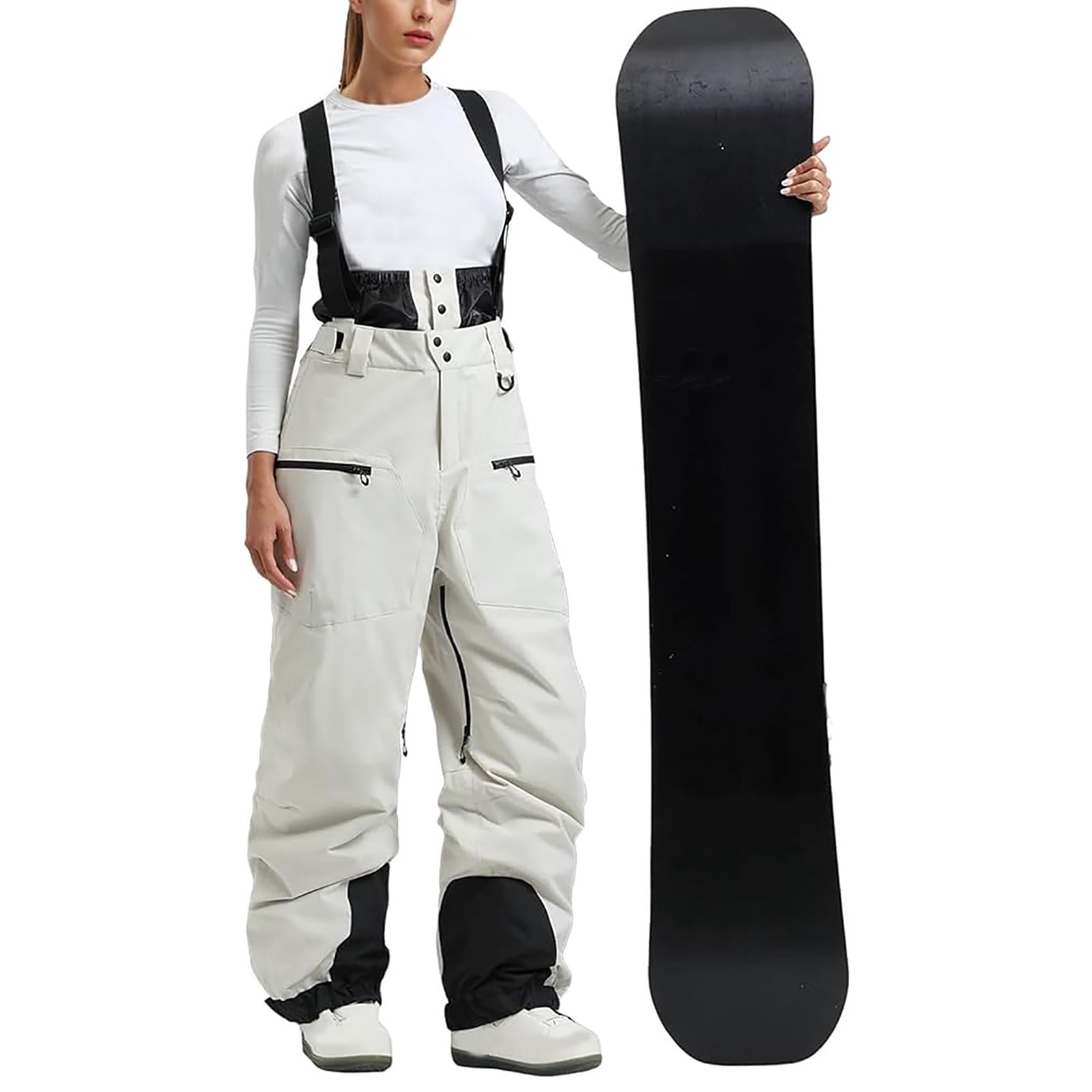 Cadancy Womens Snow Pants Waterproof Insulated Wide Leg Baggy Snowboard ...