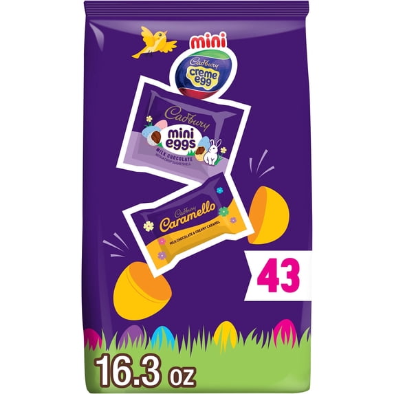 Cadbury Assorted Chocolate Easter Candy, Variety Bag 16.3 oz, 43 Pieces ...