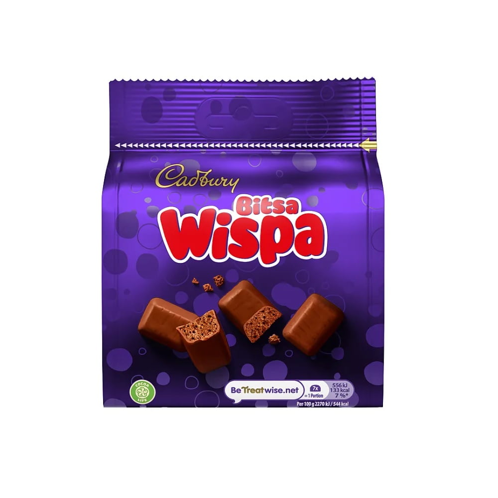 Cadbury Bitsa Wispa Milk Chocolate Bag 85g - Walmart.com