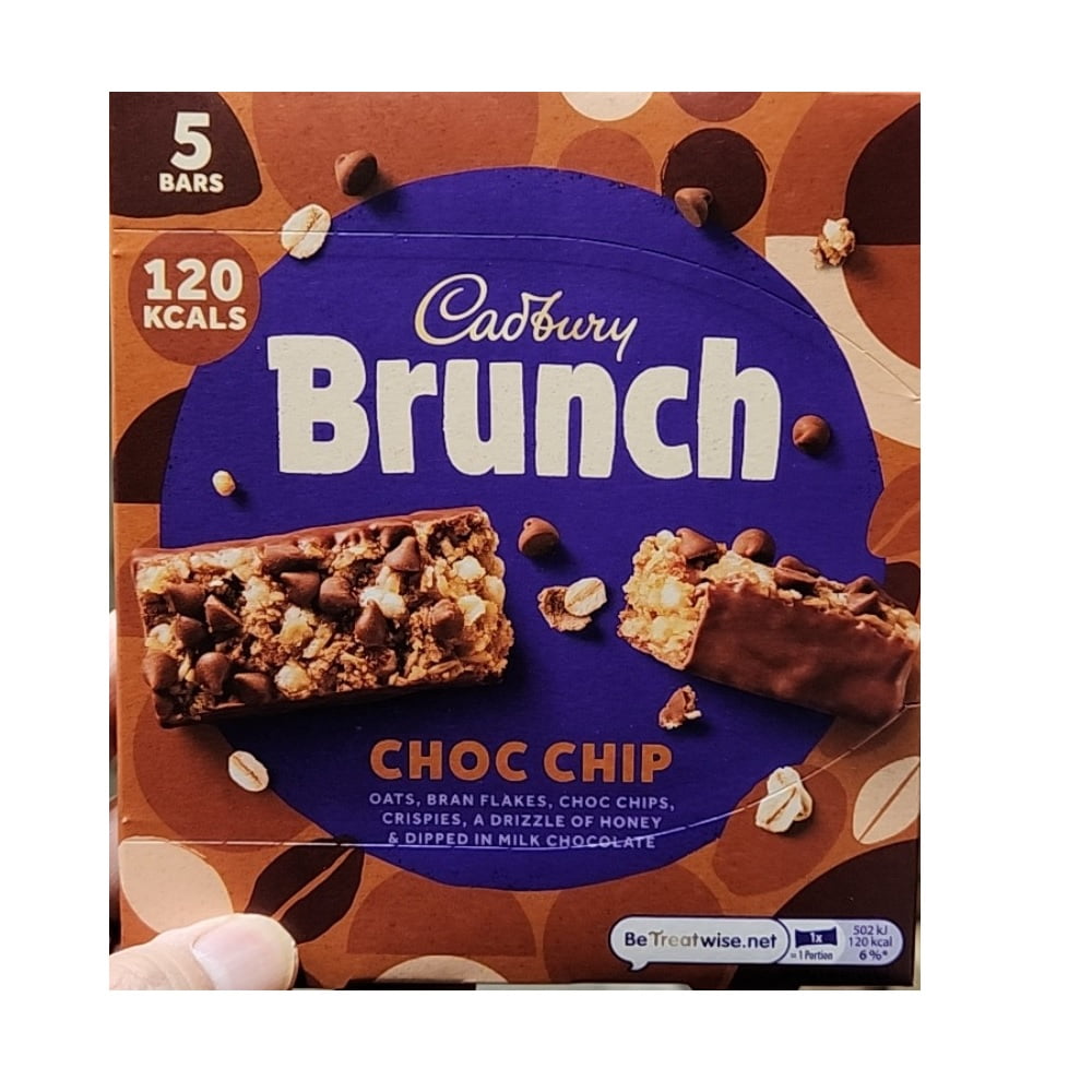Cadbury Brunch Bar Choc Chip Chocolate 140g - Walmart.com