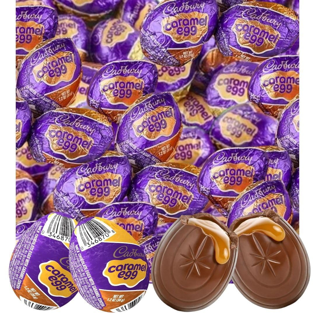 Cadbury Caramel Eggs 1.2oz pack of 10 Chocolate & Caramel Candy Eggs ...