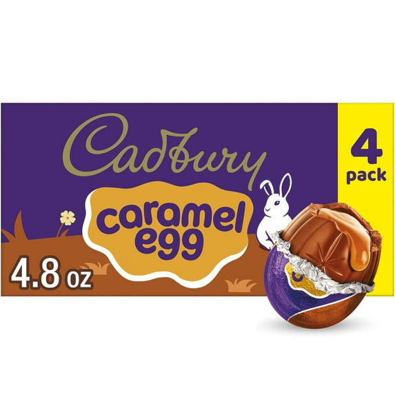 Cadbury Caramel Eggs, 4-Count Box, 4.8-Ounce Packaging May Vary - Walmart.com