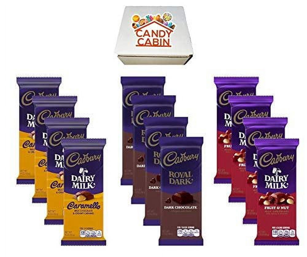 Cadbury Chocolate Candy Bar Variety Box 12-Count Full Size Bars By ...