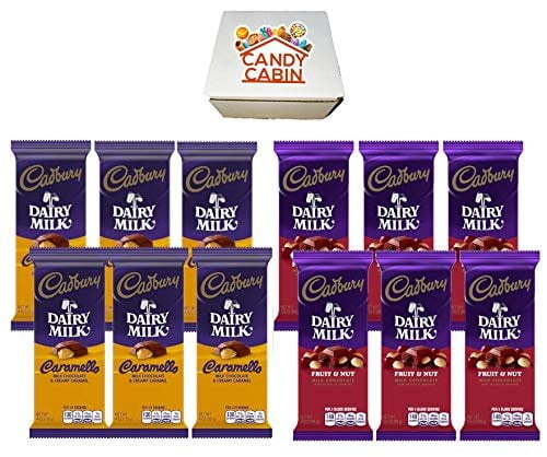 Cadbury Chocolate Candy Bar Variety Box 12-Count Full Size Bars By ...