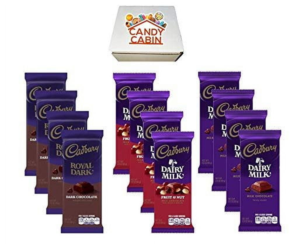 Cadbury Chocolate Candy Bar Variety Box 12-Count Full Size Bars By ...
