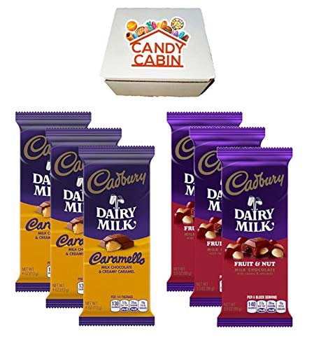Cadbury Chocolate Candy Bar Variety Box 6-Count Full Size Bars By CANDY ...