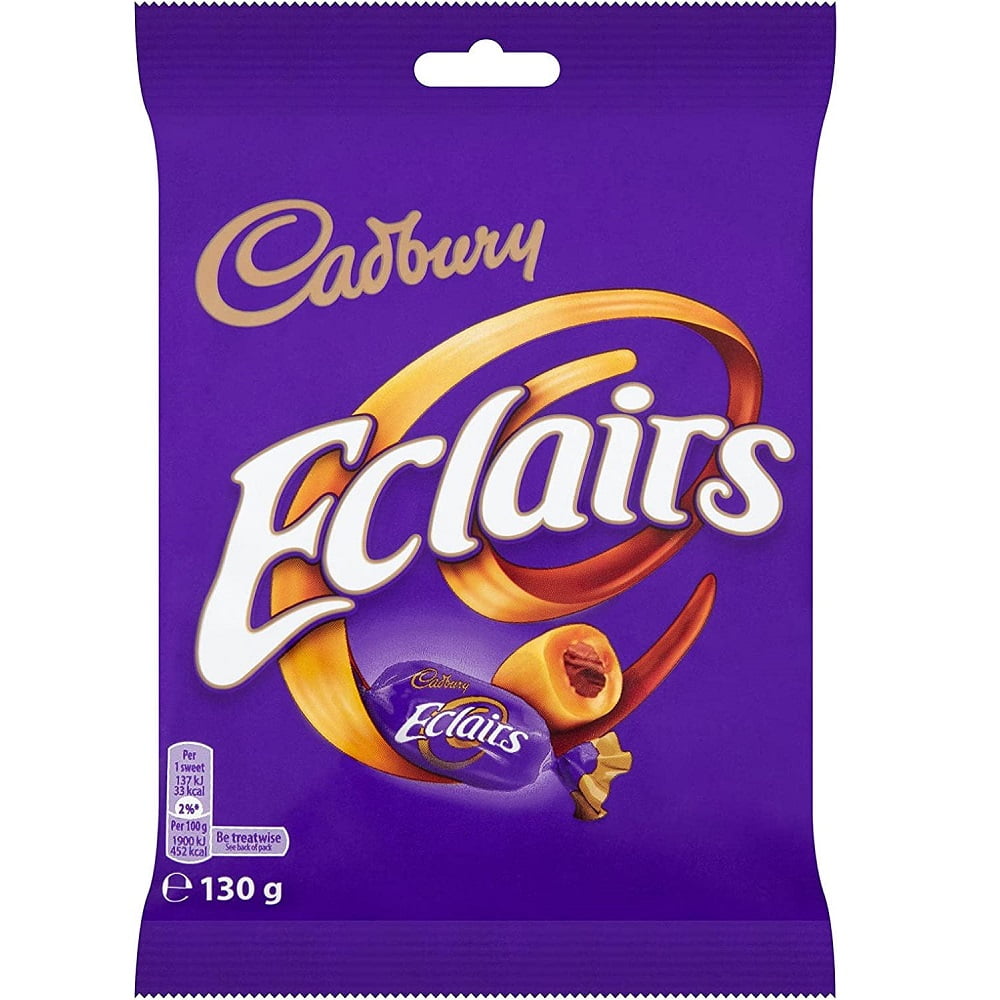 Cadbury Chocolate Eclairs 130g, Chewy Caramel & Milk Candy Bag ...