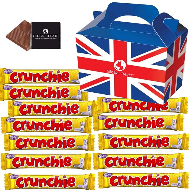 Cadbury Crunchie 12 FULL SIZE 40g bars in a unique Gift Box and a free ...